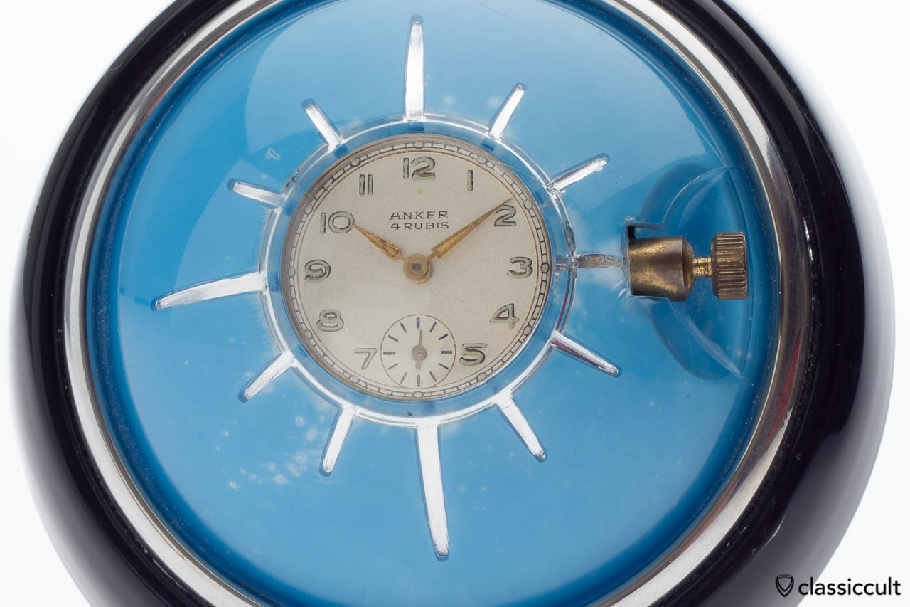 VW Oval bug Anker Kunika 8 day wind-up steering wheel clock