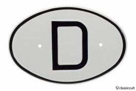 Deutschland Germany Country D Plate NOS