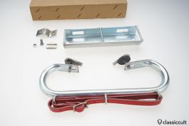VW Beetle Ski Rack red leather tin holder NOS