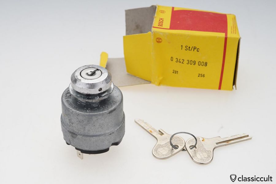 Bosch ignition switch 0342309008 with E80 key NOS