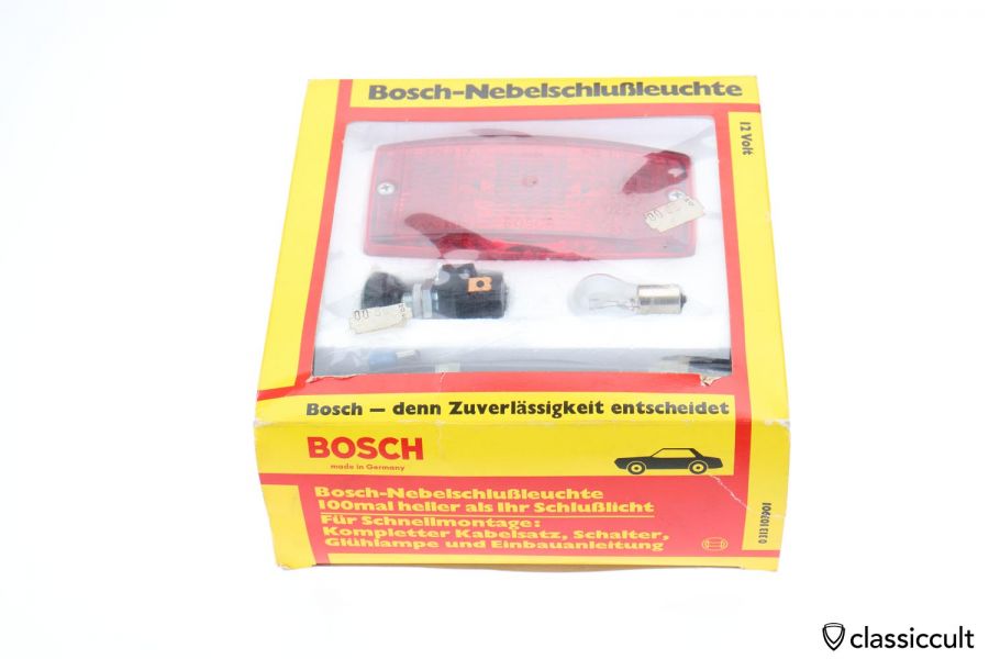red Bosch rear fog lamp with switch NOS