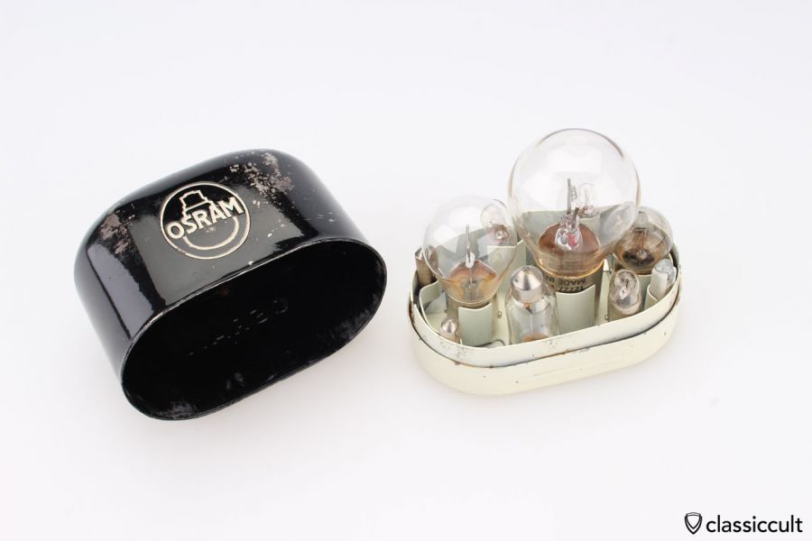 Osram metal bulbs box 12V Germany 60ies